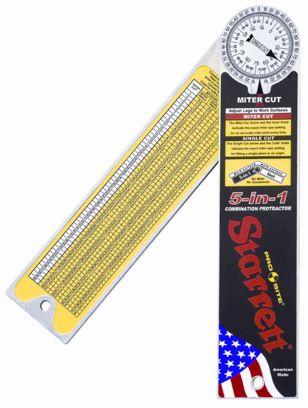 Starrett 5-in-1 Combination Protractor CP505A-12 - Acme Tools