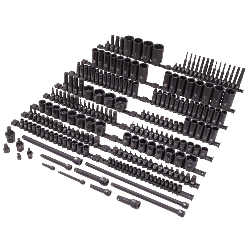 Sunex Master Impact Socket and Bit Socket Set Black 222 Pieces 10222 ...