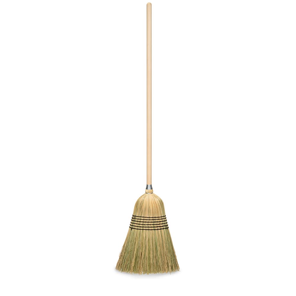 Harper 12 Inch Sweeping Face Mixed Corn Fiber Janitor Broom with Wood ...