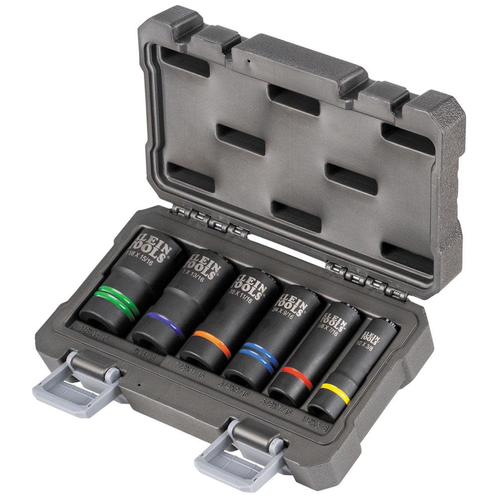 Klein Tools 2-In-1 Slotted Socket Set 6 Piece 66090 - Acme Tools
