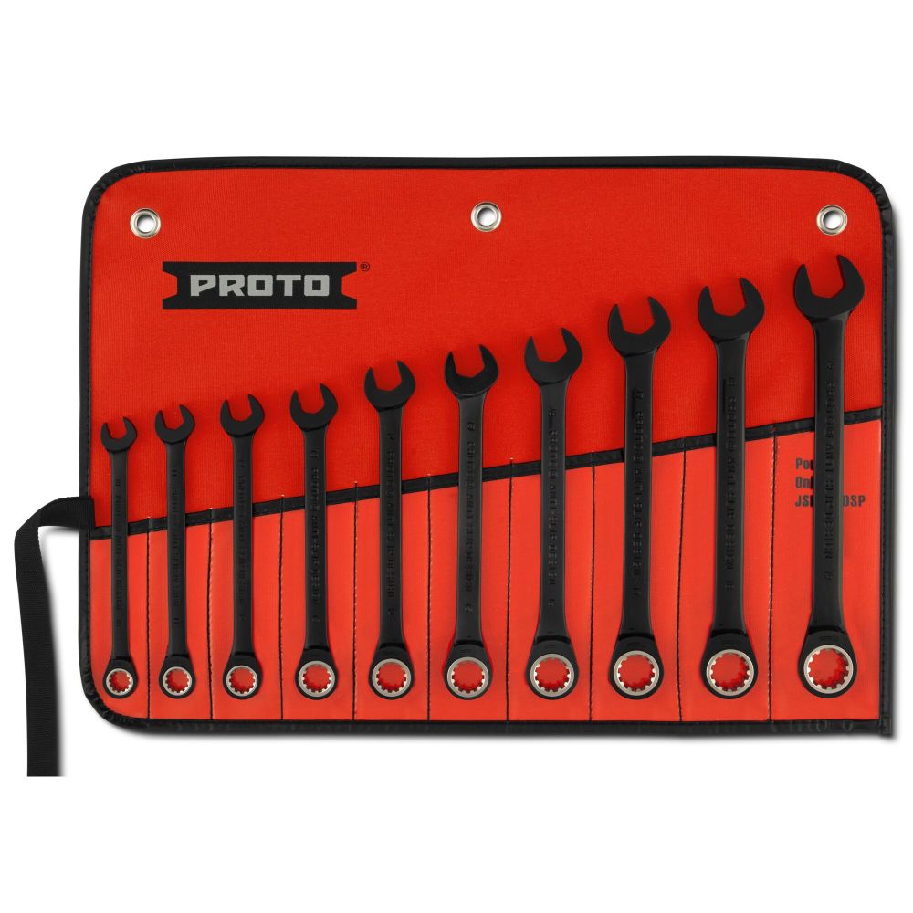 Proto 10 Piece Combination Ratcheting Wrench Set Spline JSCRM-10S ...