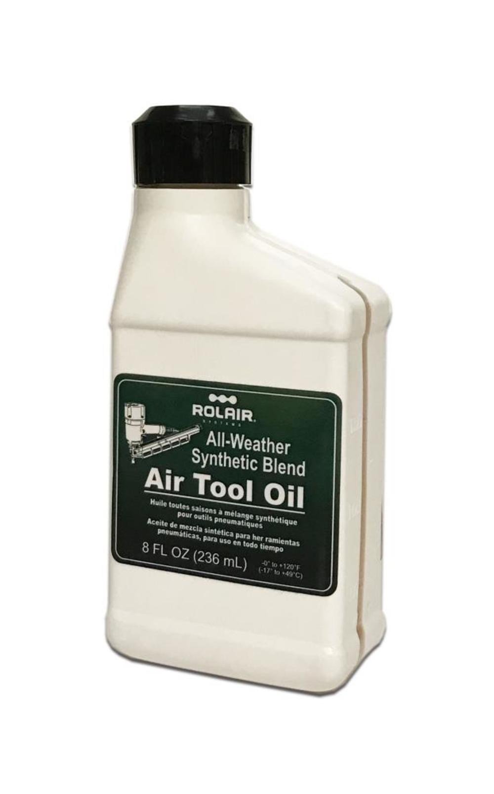 Rolair 8 ounce (Bottle) Synthetic All-Weather Air Tool Oil OILTOOL8 ...