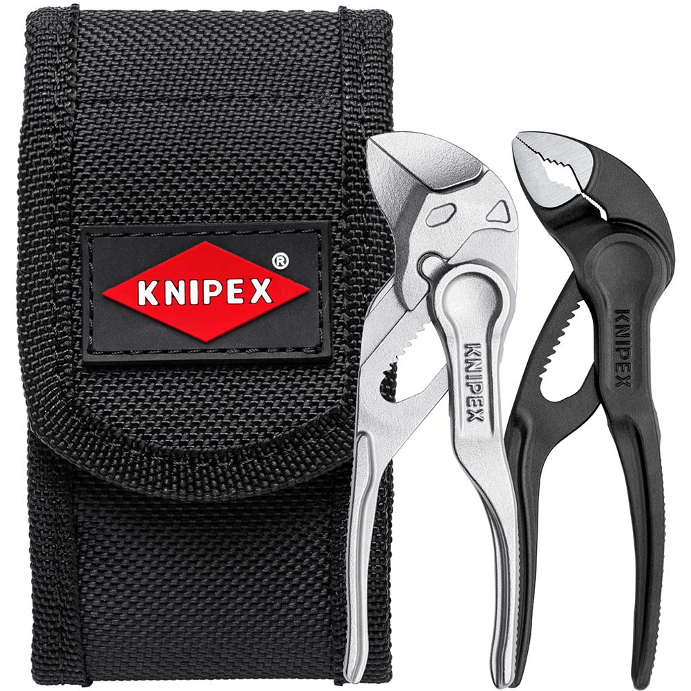 Knipex Box-Joint Bare Handle Mini Pliers with Belt Pouch 00 20 72 V04 ...
