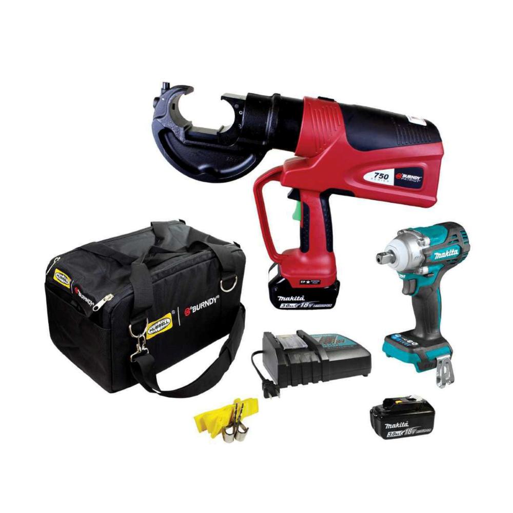 Burndy PAT750 Patriot Crimper & Makita Impact Wrench Bundle PAT750U05AB ...
