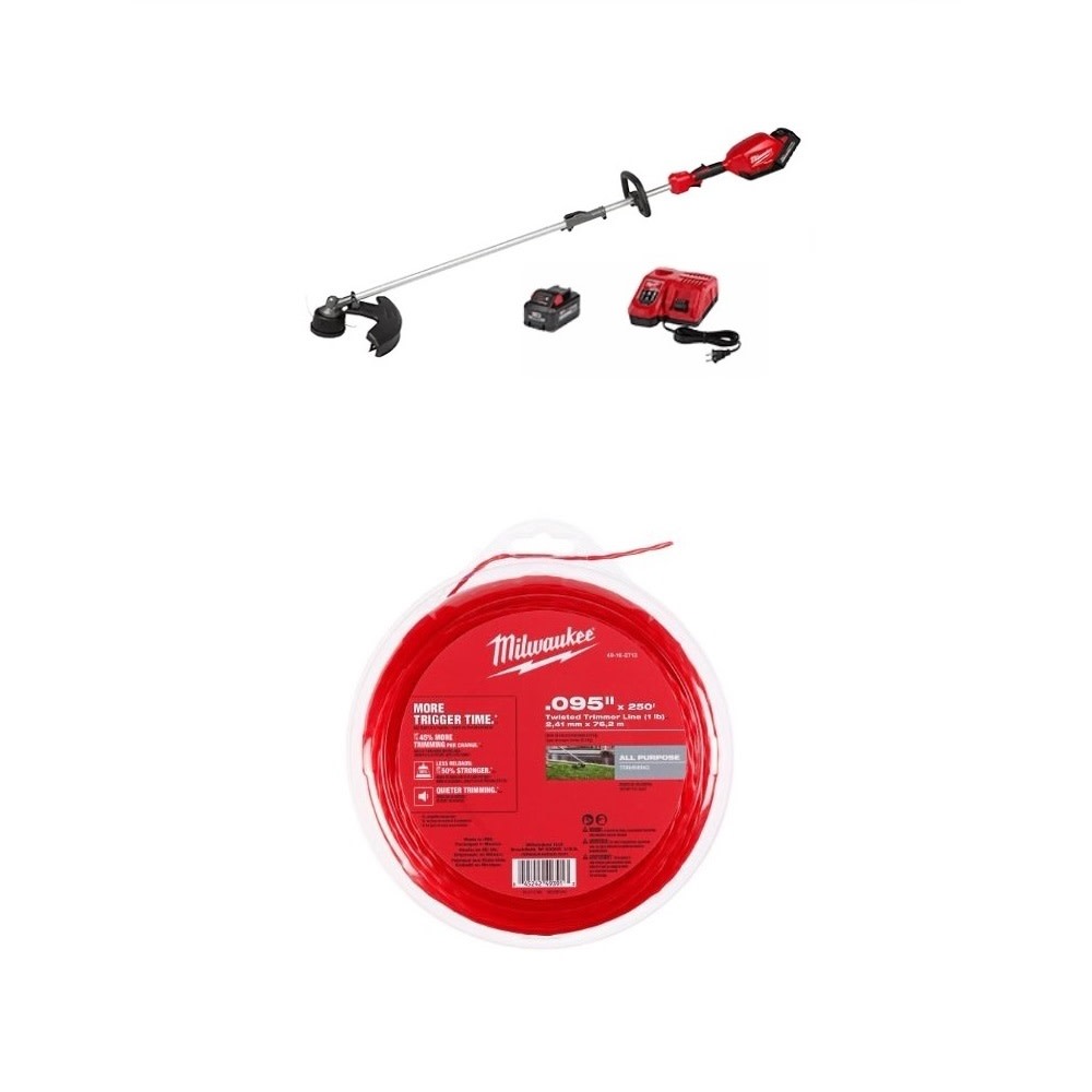 Milwaukee M18 String Trimmer Kit with Battery and Charger, Trimmer Line ...