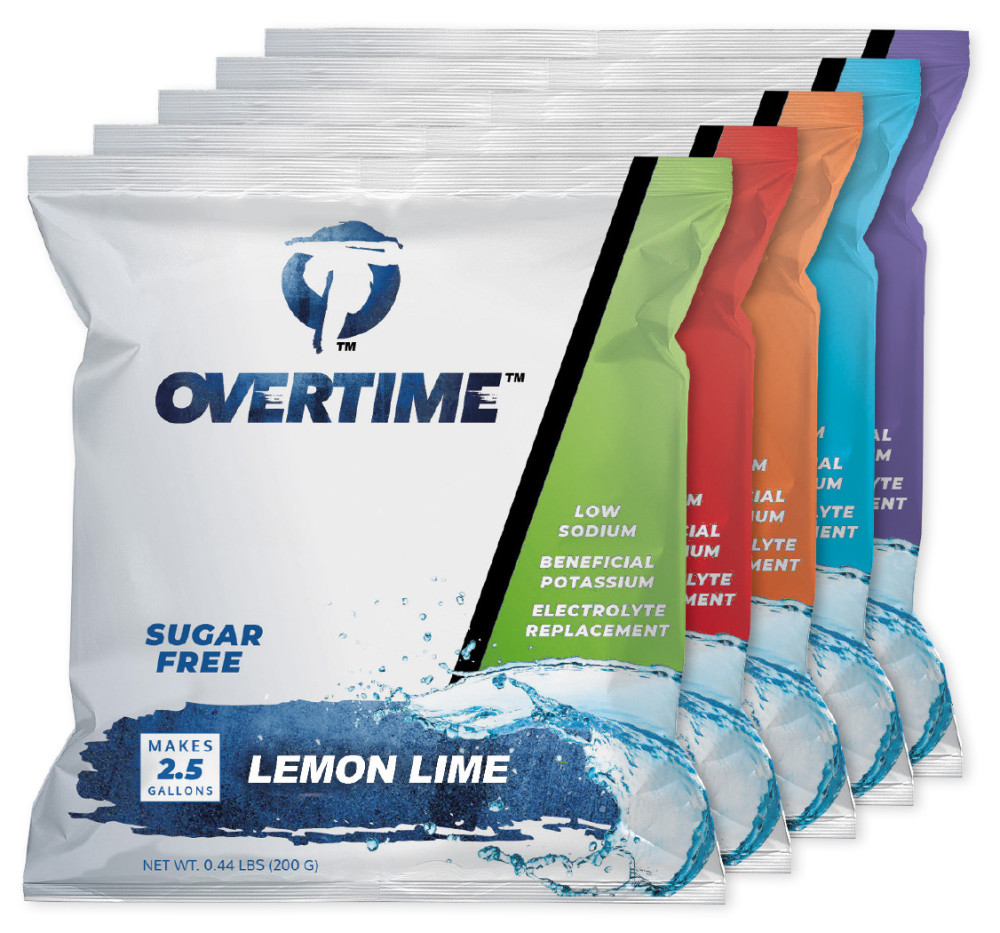 Overtime 2.5 Gallon Powder Sugar-Free Electrolyte Replacement Pouch ...