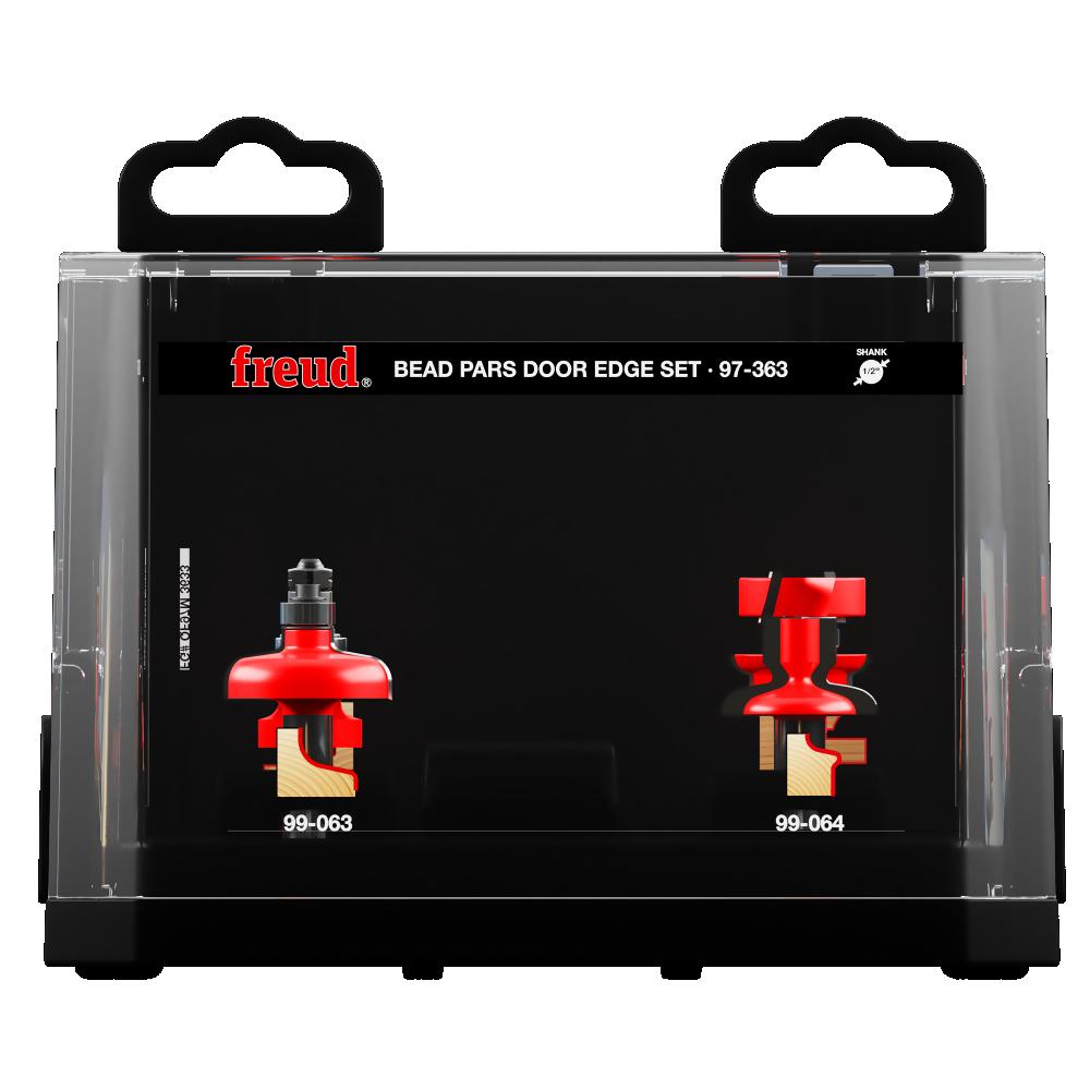 Freud 3 Piece Premier Adjustable Bead Door Edge Router Bit Set 97-363 ...