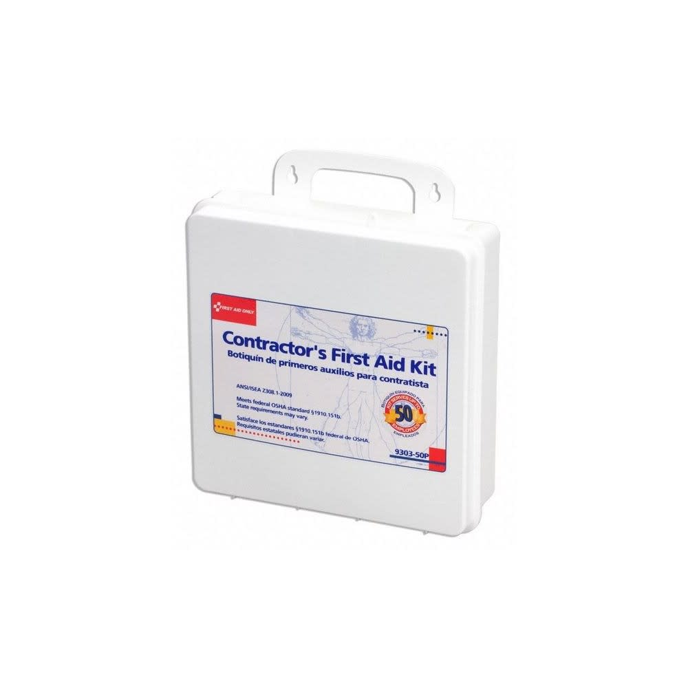First Aid Only Contractors First Aid Kit 50 Person Plastic Cas 9303-50P ...