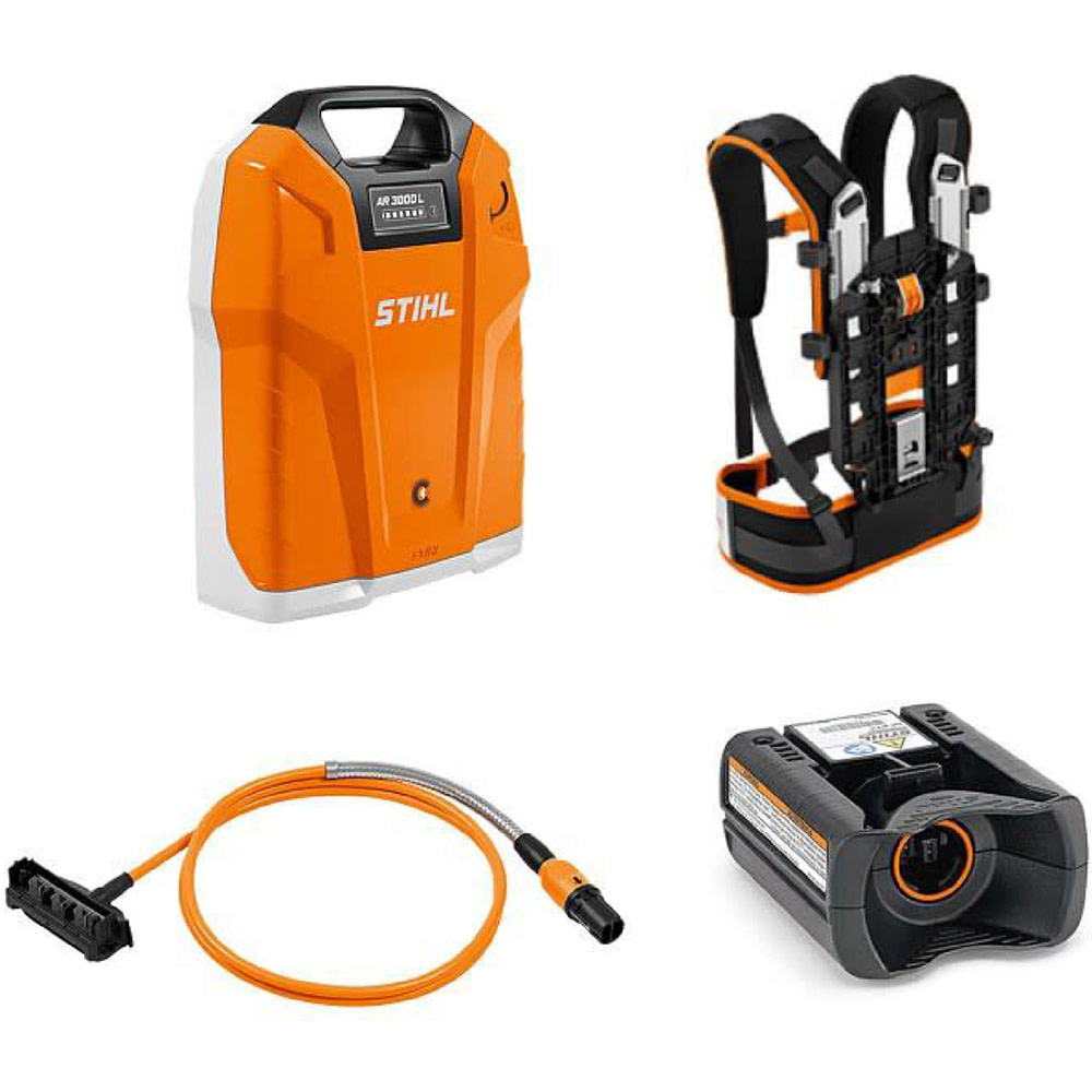 Stihl AR 3000 L Backpack Battery with Carrying System Cable AP Adapter ...