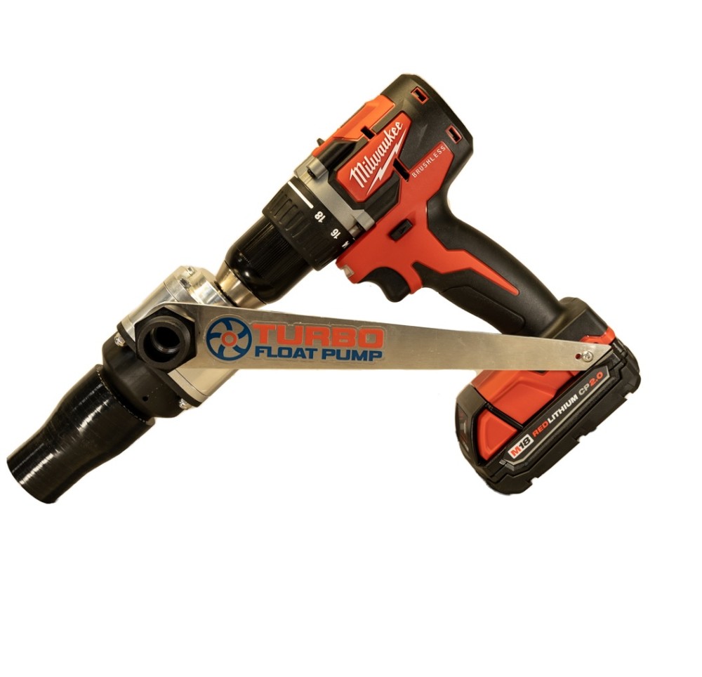 Turbo Seaplane Float Pump with Milwaukee M18 Compact Drill 2 Battery ...