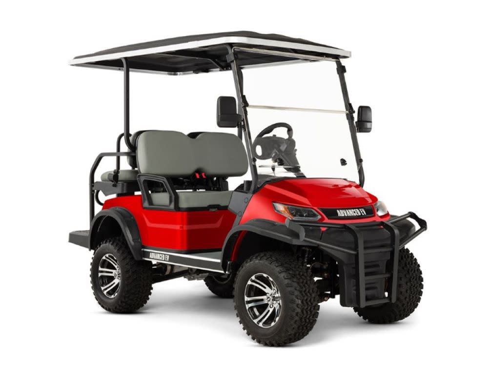 Advanced EV Advent 48V 2+2 Electric Lifted Golf Cart, Metallic Red AD ...