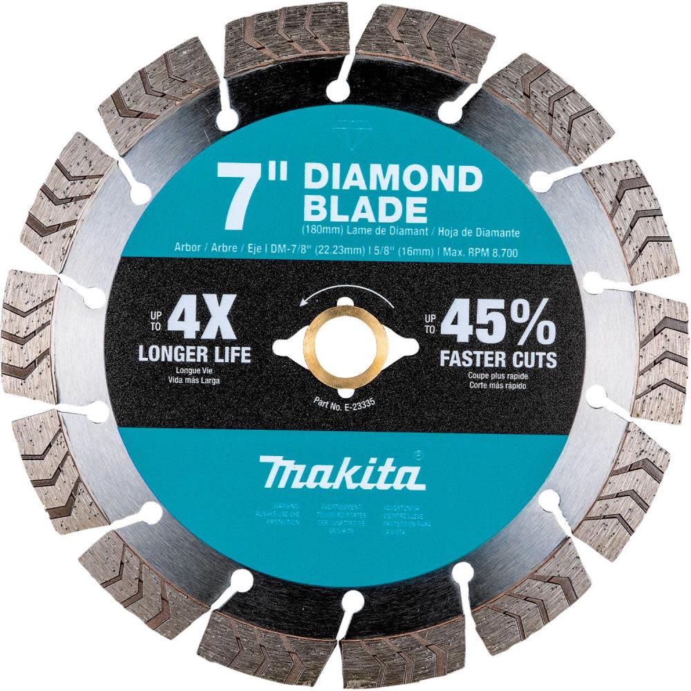 Makita 9 Inch Thin Kerf Diamond Blade, Segmented, General Purpose E ...