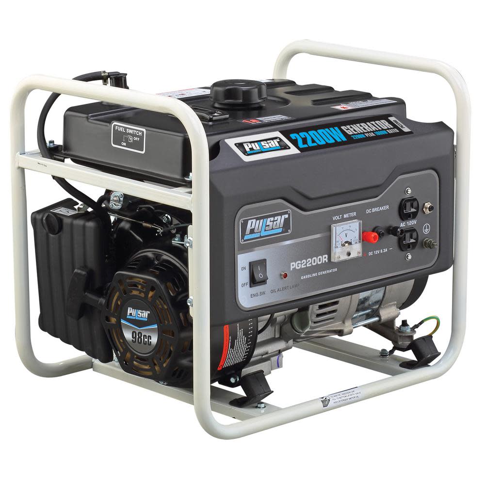 Pulsar Products Generator 120V 2200W 98cc 4 Stroke Gasoline Portable ...