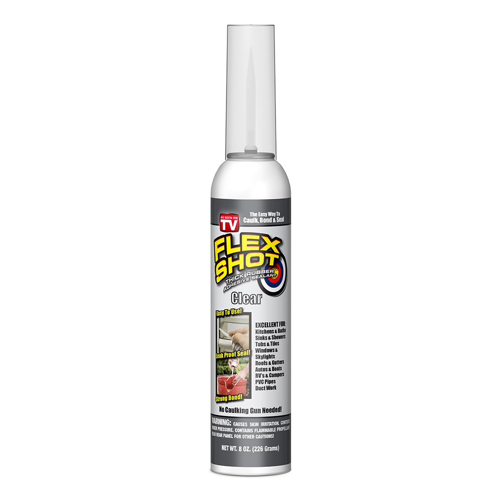 Flex Seal 8 oz Flex Shot Rubber Sealant - White FSH8W - Acme Tools
