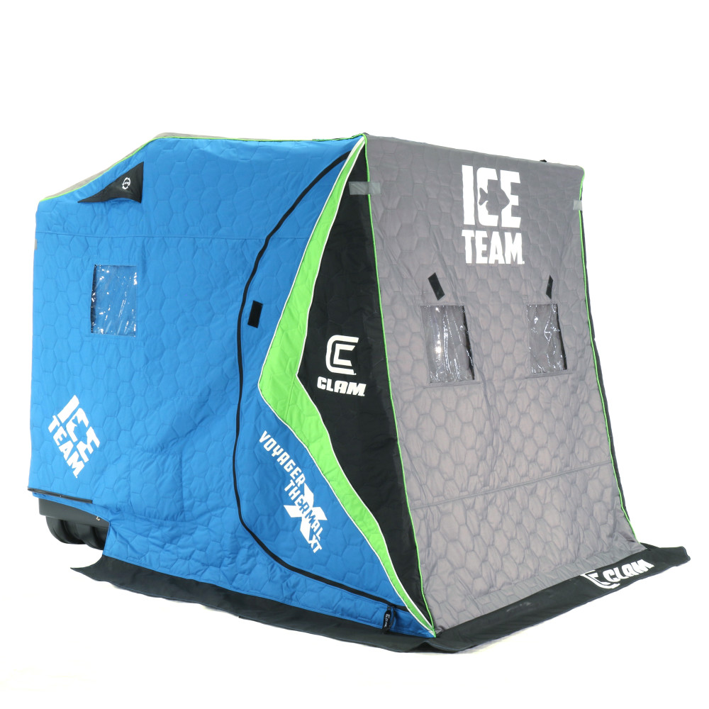 Clam Outdoors Voyager XT Thermal Ice Team Edition Ice Shelter 116675 ...