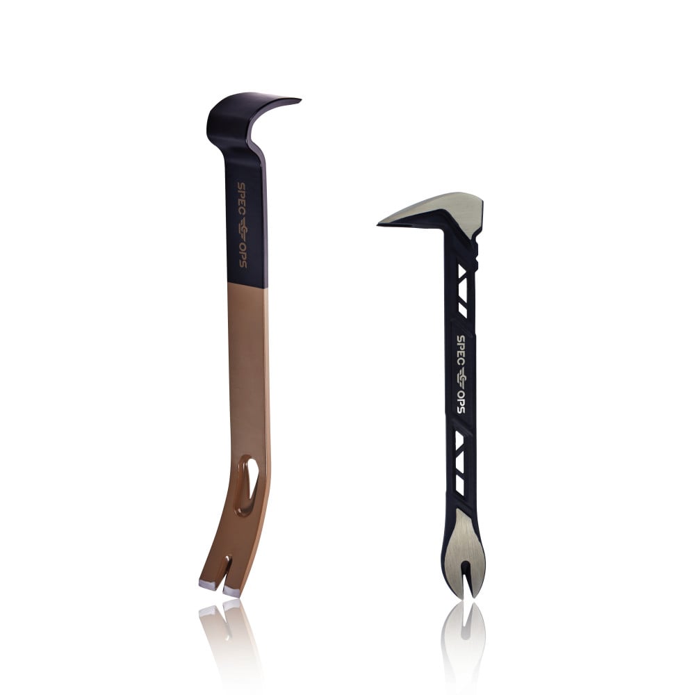Spec Ops Cats Paw and Flat Pry Bar Crowbar Tool Set SPEC-D10C-D15BAR ...