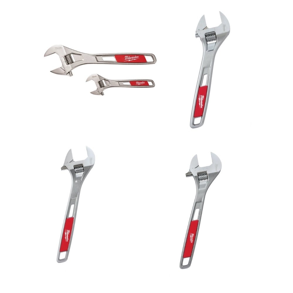 Milwaukee 2-Piece 6 and 10 Inch Wrench Set, 8 Inch 12 Inch 15 Inch ...