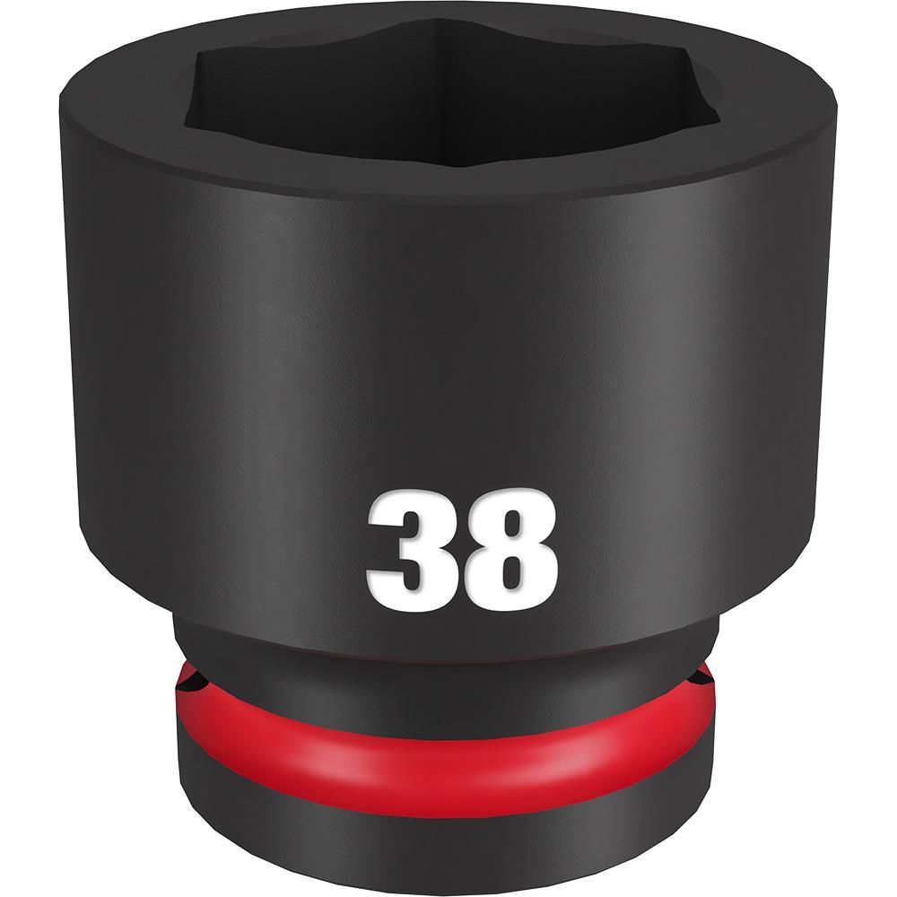 Milwaukee Impact Socket 3/4in Drive 38mm Standard 6 Point 49-66-6376 ...