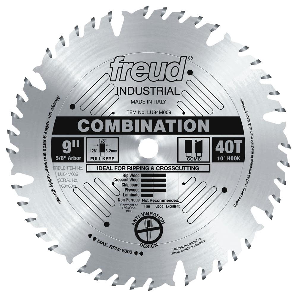 Freud 9in Combination Blade LU84M009 - Acme Tools