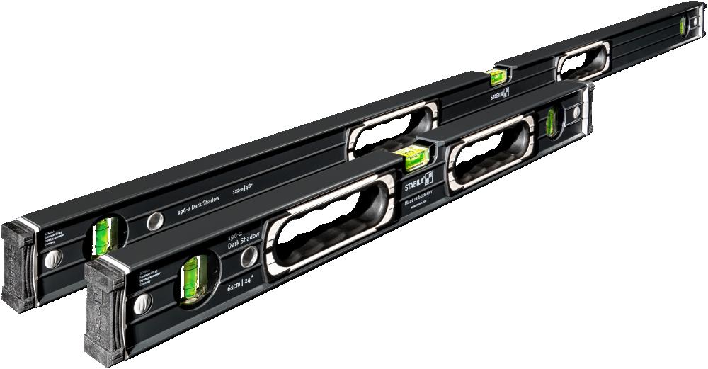 Stabila Dark Shadow Type 196-2 24 Inch & 48 Inch Level Set 37300 - Acme ...