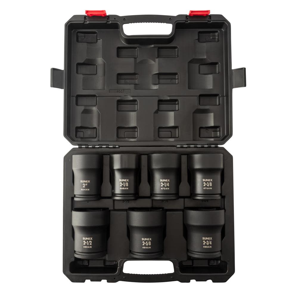 Sunex 7 pc. 3/4 In. Drive Truck Pinion Locknut Impact Socket Set 4667 - Acme Tools