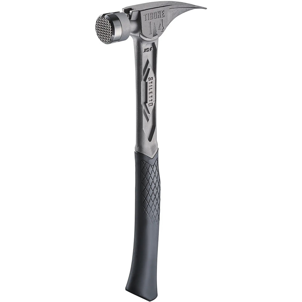 Stiletto TIBONE 14oz Milled/Curved Titanium Framing Hammer TIB14RMC ...