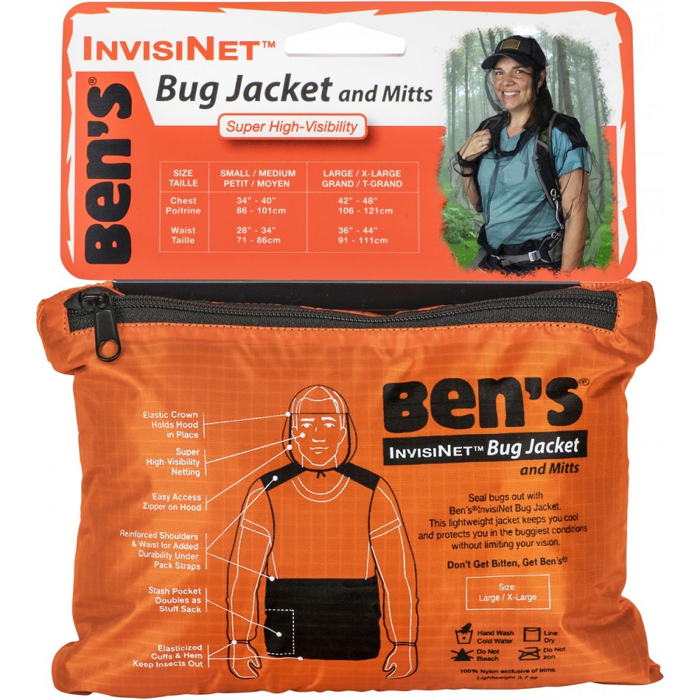 Bens InvisiNet Bug Jacket & Mitts - L/XL 0006-7221 - Acme Tools
