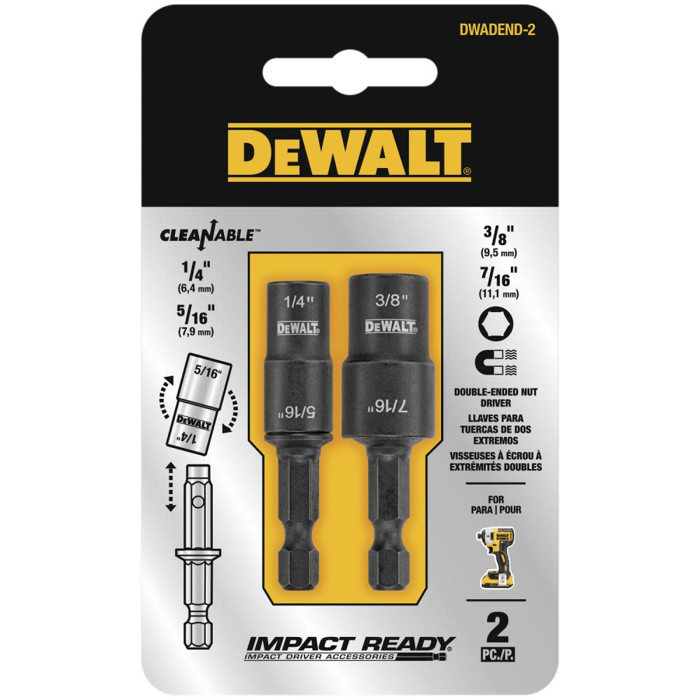 DEWALT Reversible Nut Driver 2pc Set DWADEND-2 - Acme Tools
