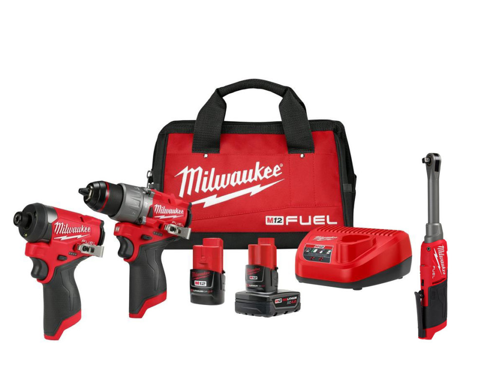 Milwaukee M12 FUEL 3-Tool Combo Kit Bundle 3497-22-2569-20 - Acme Tools