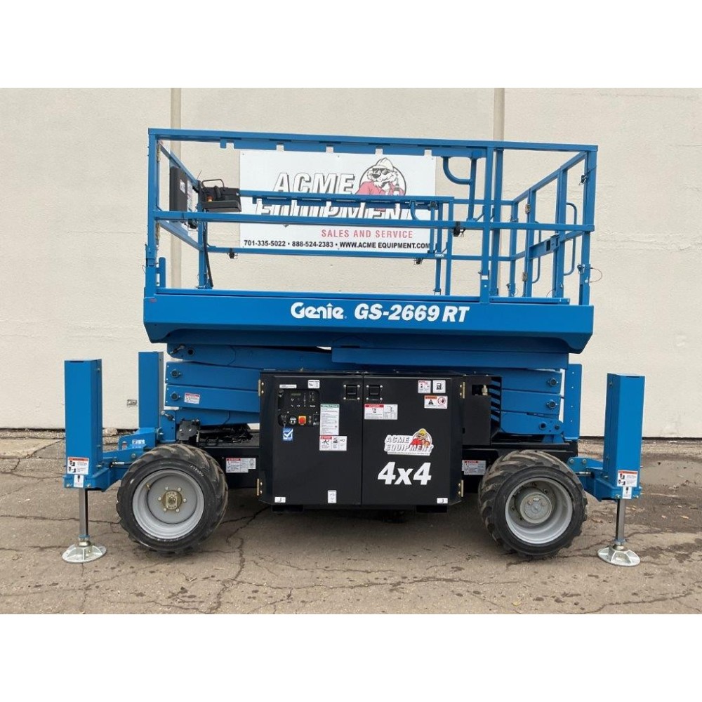 Genie 26ft Dual Fuel Rough Terrain Scissor Lift GS-2669 RT - Acme Tools