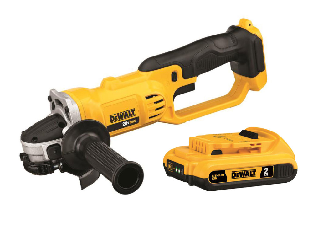 DEWALT 20V MAX* 4 1/2 in Cut-Off Tool with 2Ah Battery Bundle DCB203 ...
