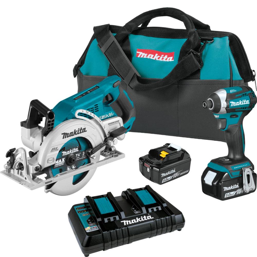 Makita 18V LXT 2pc Combo Kit Lithium Ion Brushless Cordless XT295PT ...