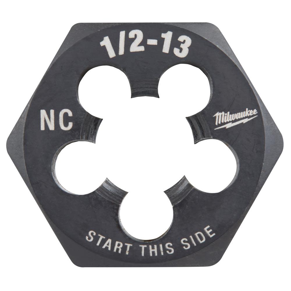 Milwaukee 1/2 in -13 NC 1-Inch Hex Threading Die 49-57-5360 - Acme Tools