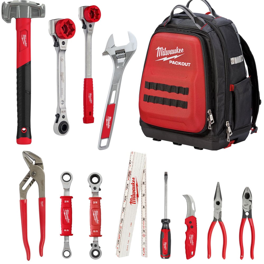 Milwaukee Standard Utility Lineman Apprentice Hand Tool Kit ...