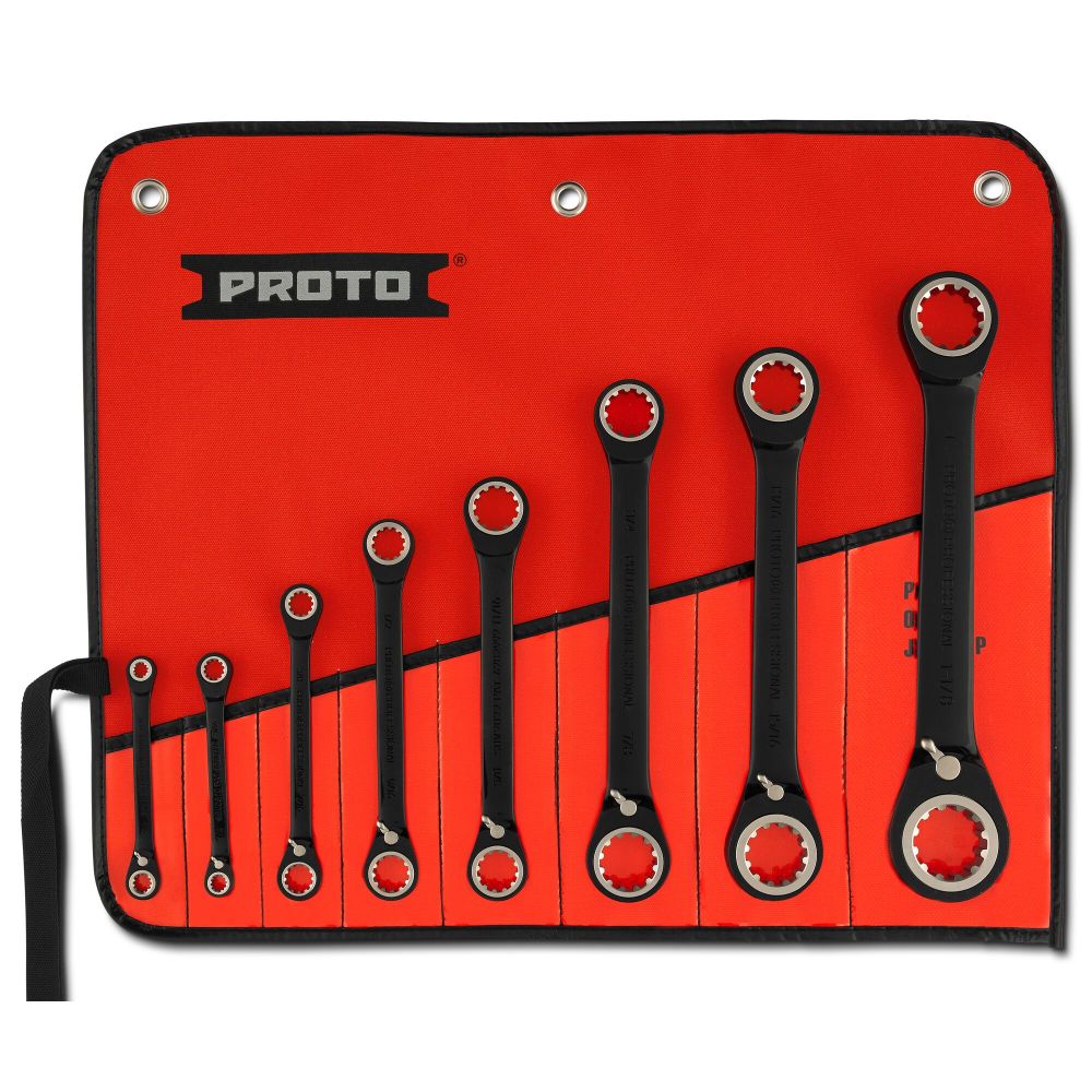Proto Wrench Ratcheting Double Box Reversible 8 Piece Spline JSBV-8S ...