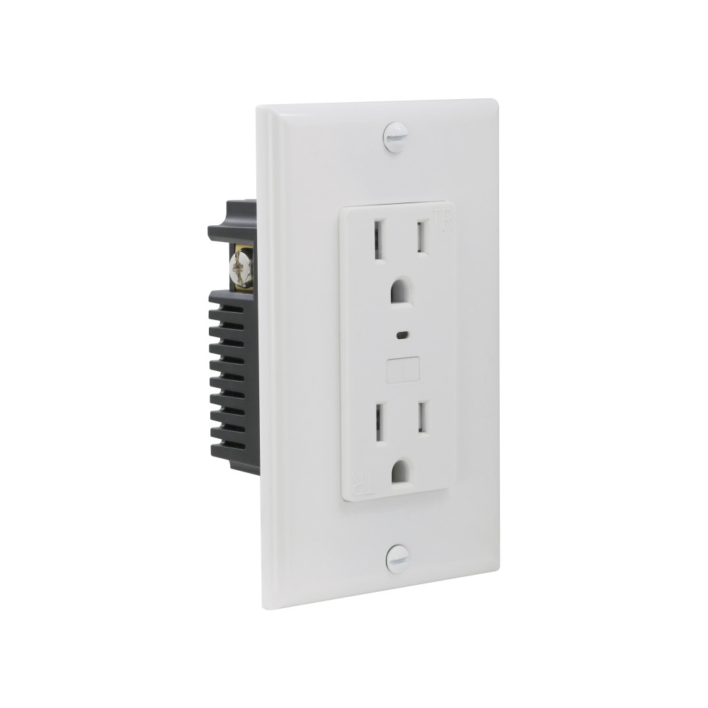 Power Zone 125V 1-Pole Grounded Socket Wi-Fi Controlled In-Wall ...