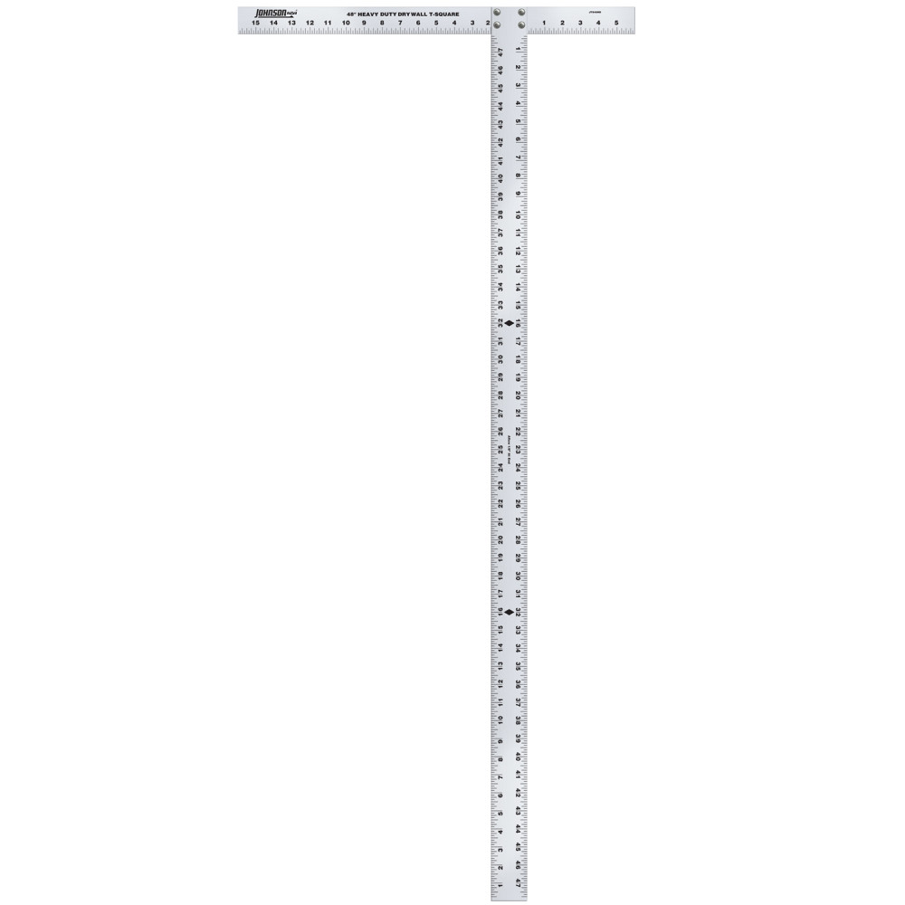 Johnson Level 48 In. Aluminum Drywall T-Square with Extra Thick Blade ...