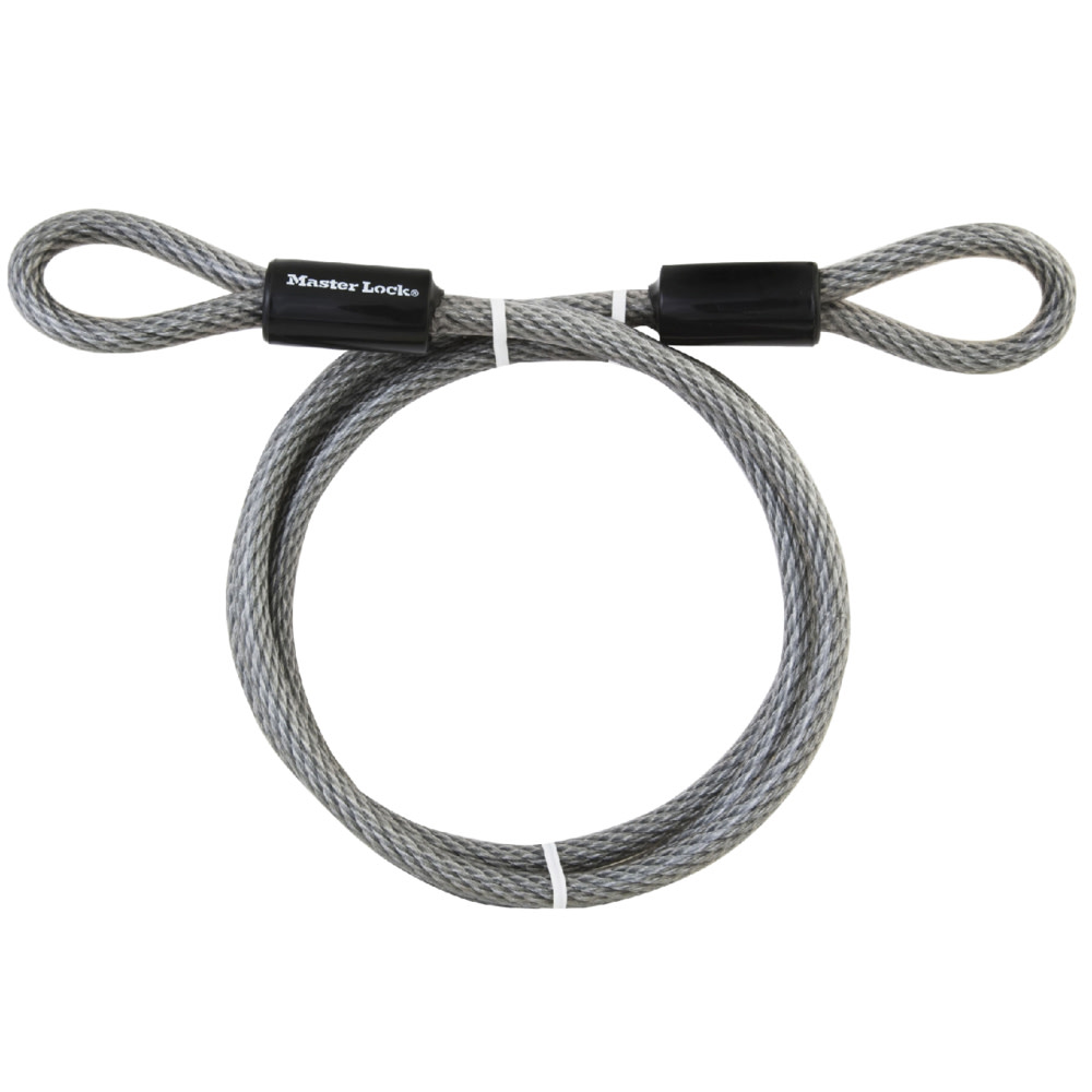 Master Lock 3/8 Inch x 72 Inch Vinyl Braided Steel Looped End Cable ...
