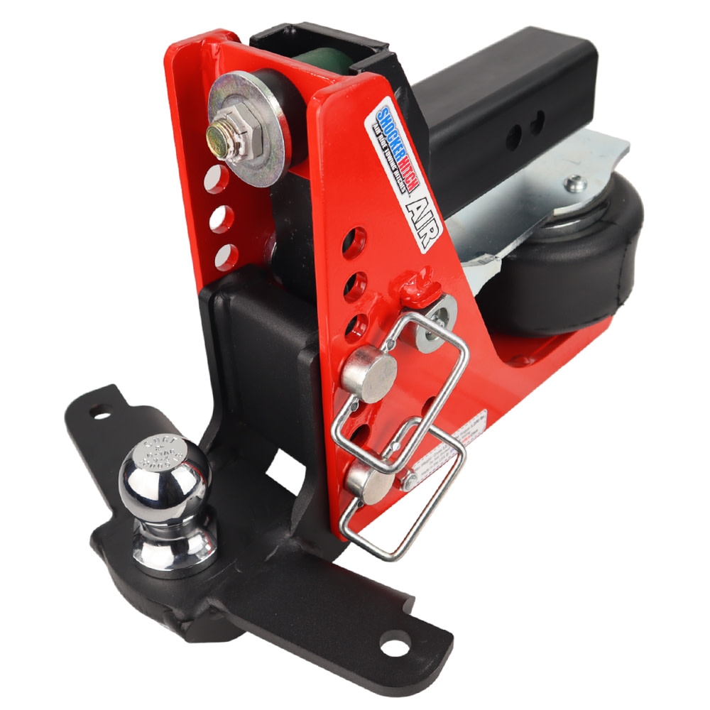 Shocker Hitch 12K 2.5 Inch Air Receiver Hitch & Drop Sway Bar Tab Ball ...