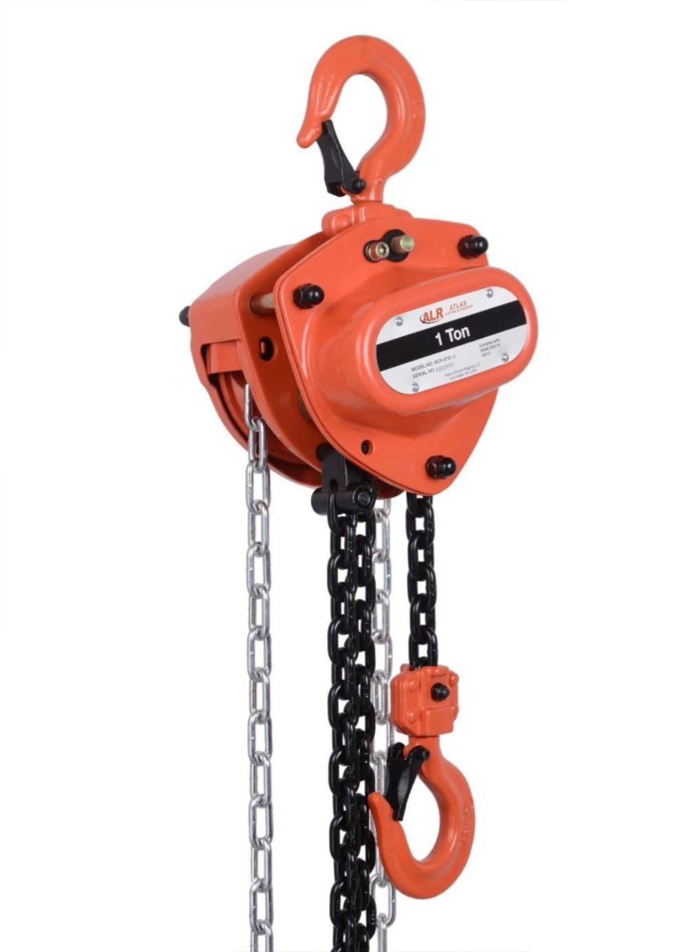 Atlas Lifting and Rigging Chain Hoist 1 Ton 20' Chain with Overload ...