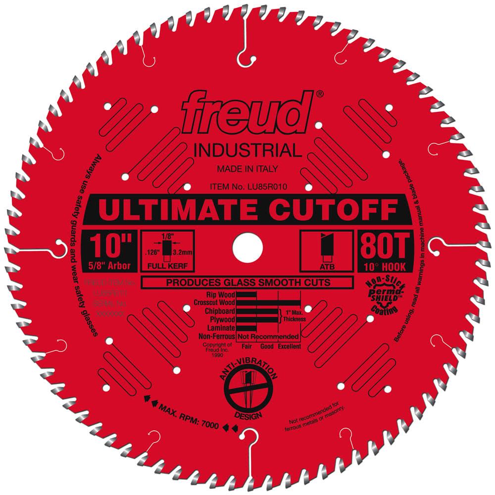 Freud 10in Ultimate Cut-Off Blade with Perma-SHIELD Coating LU85R010 ...