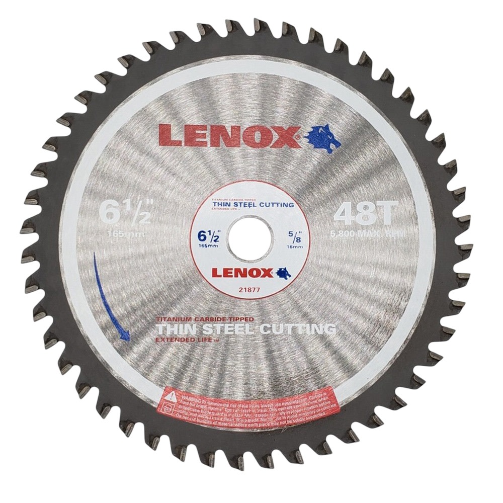 Lenox 6-1/2 In. (165 mm) 48 TPI Thin Steel Cutting Circular Saw Blade ...