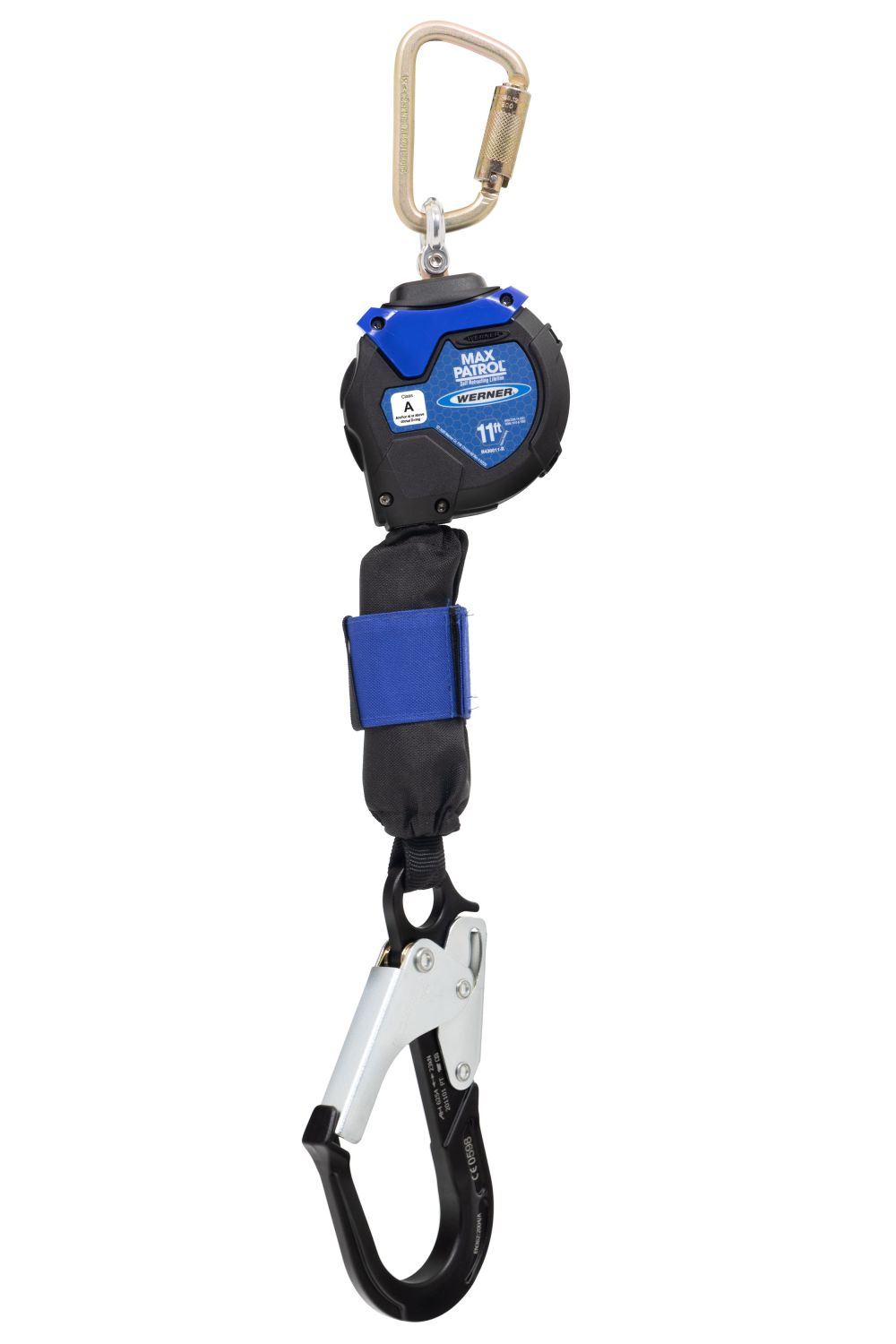 Werner 11 Ft Max Patrol Self-Retracting Lifeline with Aluminum Rebar ...