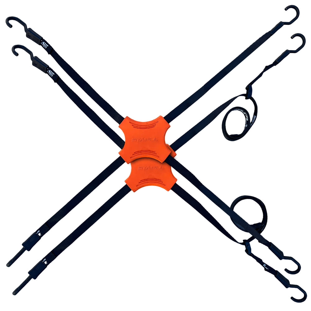 Tack Strap Stapll 30 Inch Bungee Style 4-Way Tack Strap, 2 Pieces, Red ...