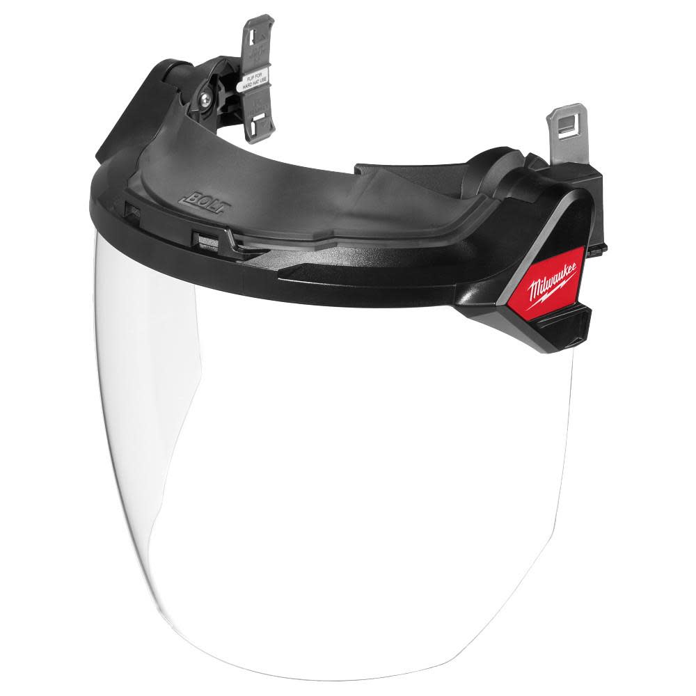 Milwaukee BOLT Gasketed Full Face Shield - Clear Dual Coat Lens ...