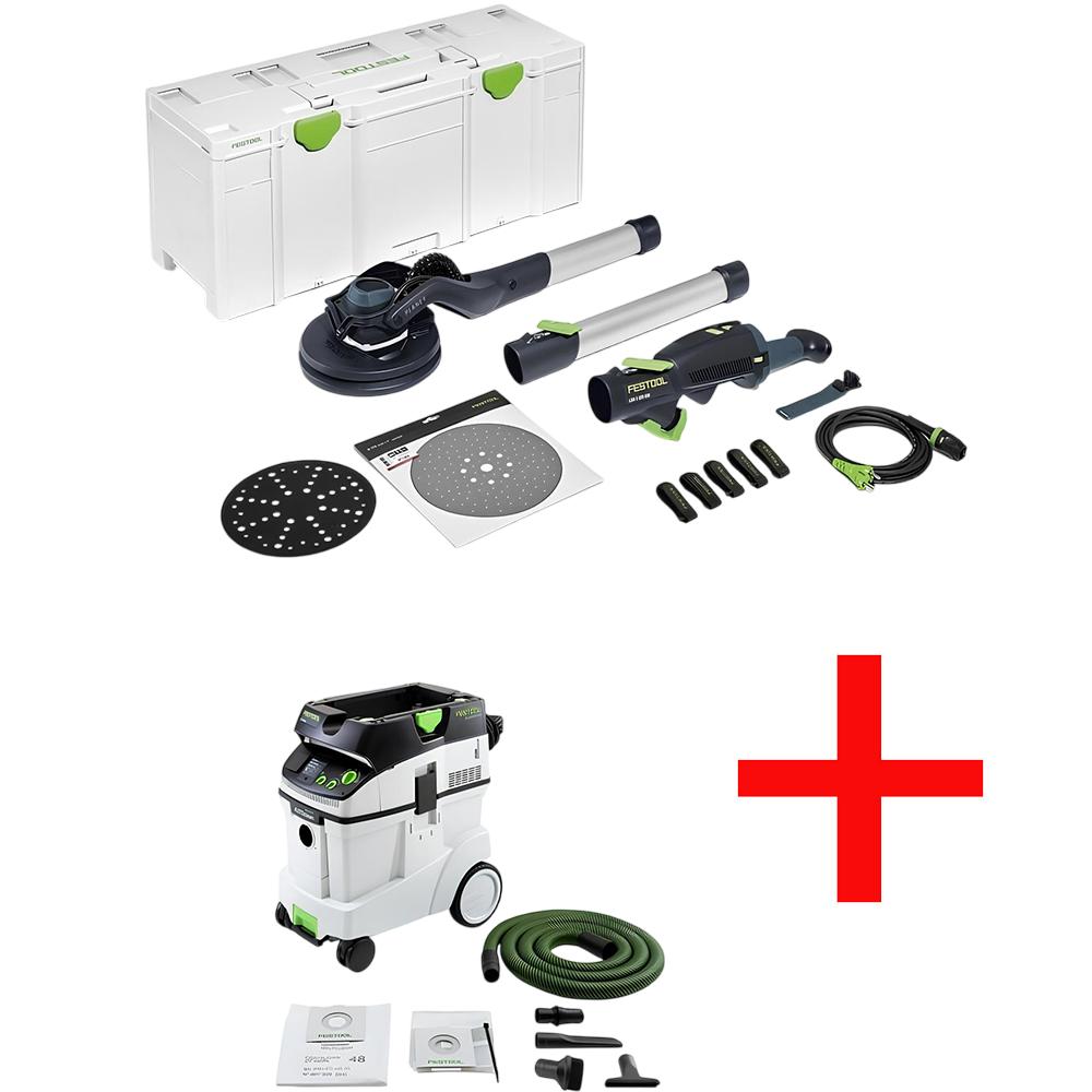 Festool Planex Drywall Sander, CT 48 E AC HEPA Dust Extractor Bundle ...