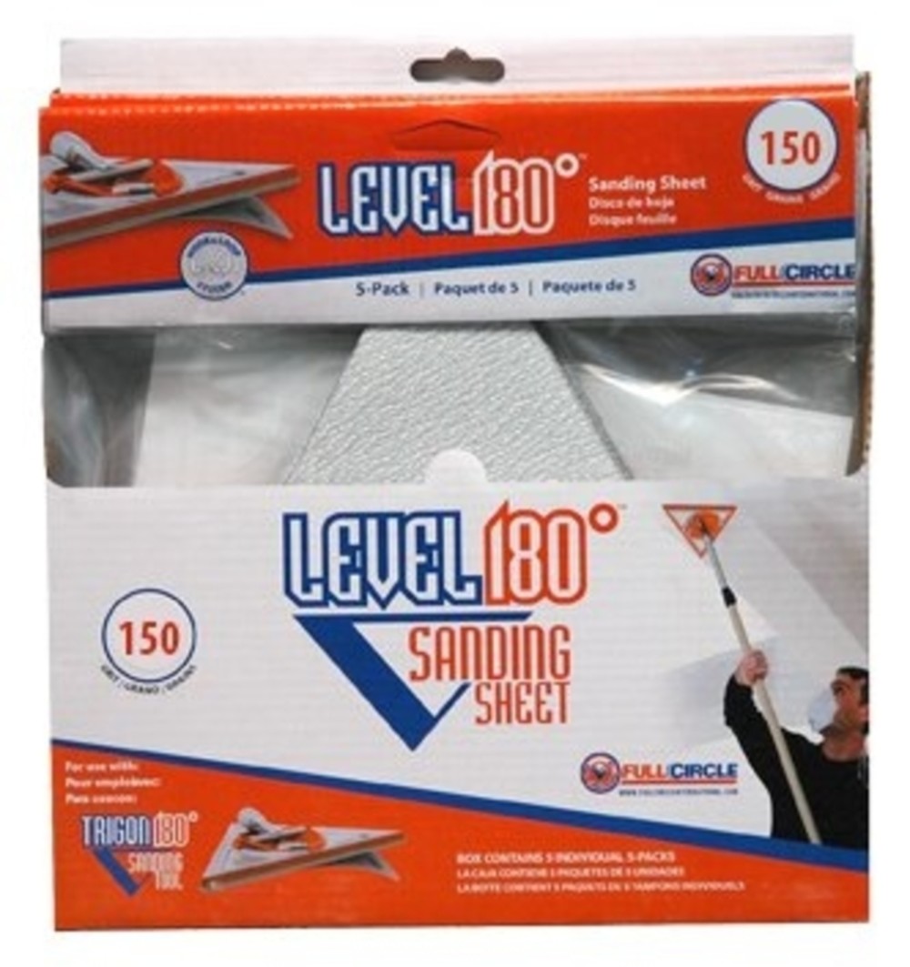 Full Circle Level180 Sandpaper Triangle Sheets 150 Grit- 5 pk TG150 ...