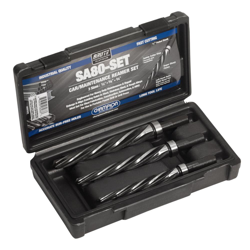 Champion Cutting Tool 3 pc Car Reamer Set SA80-SET - Acme Tools