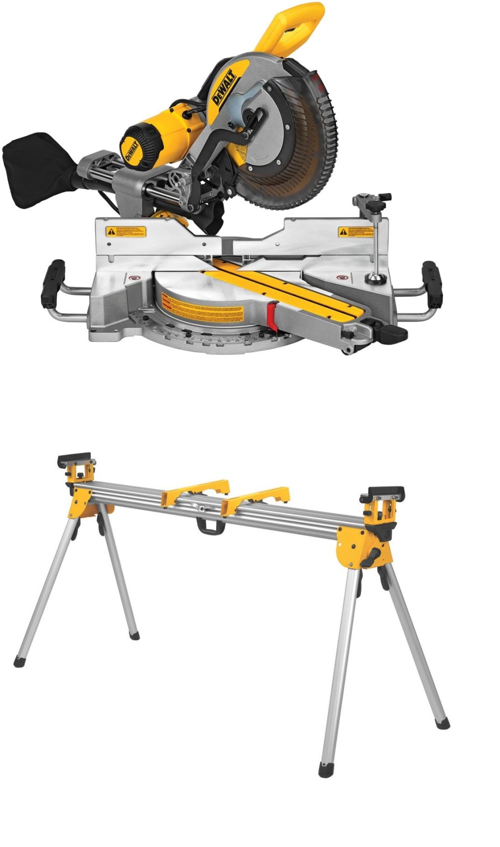DEWALT 12 Double Bevel Sliding Compound Miter Saw with Heavy Duty Miter ...