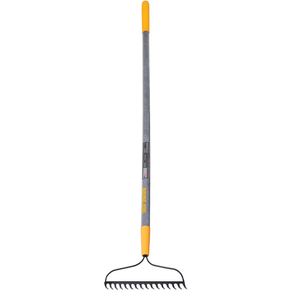 True Temper 16-Tine Welded Bow Rake With Wood Handle 2811600 - Acme Tools